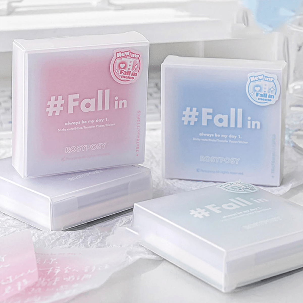 Gradient Blush Multifunctional Sticky Note Set, Student Memo Paper With ...