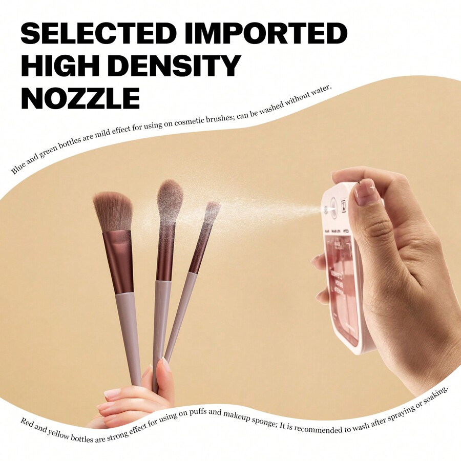 VANERIA Makeup Brush & Sponge Cleaner Spray 45ml Portable Liquid Makeup ...