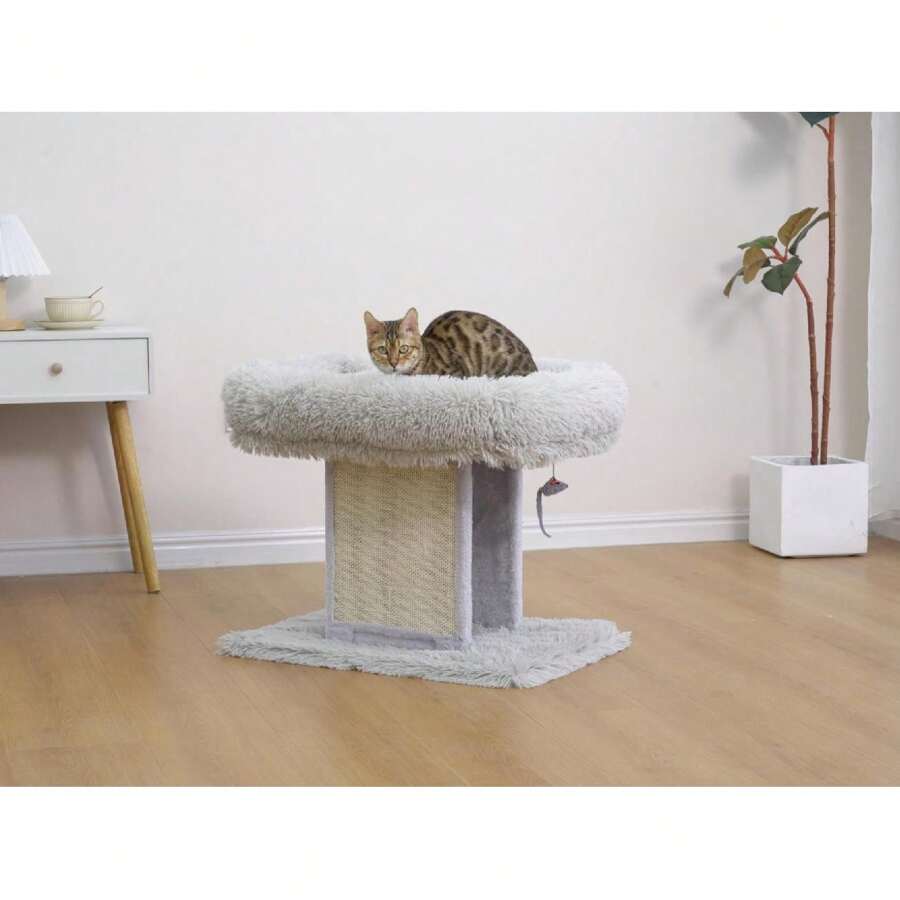 Catry Cat Bed With Scratching Post - Minimalist Style Design Of Cat ...