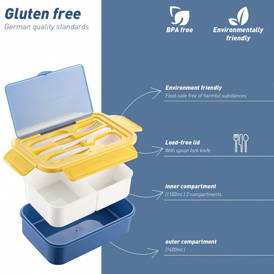 Adult Bento Box Lunch Box Large Bento Box Japanese Lunch Box Kit With ...