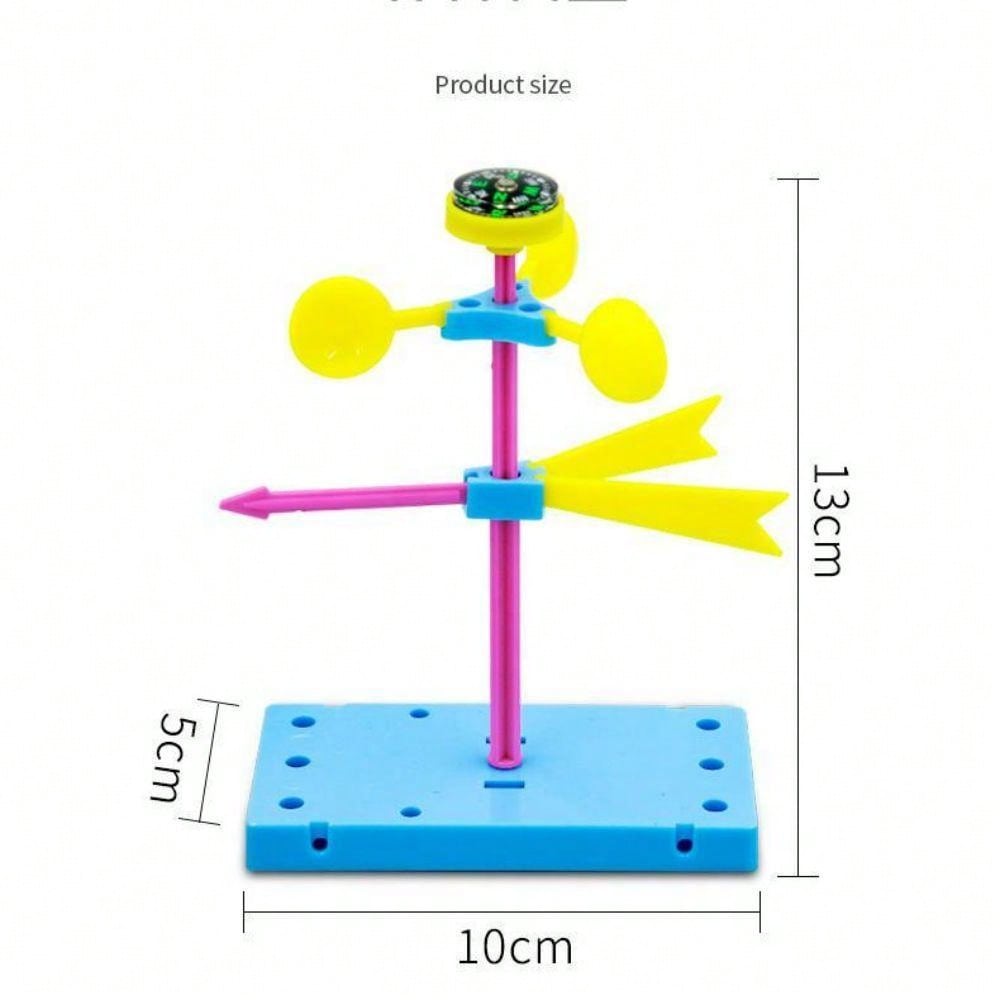 Assembling Miniature Windmill Model Kit With Weathervane, Compass, And ...