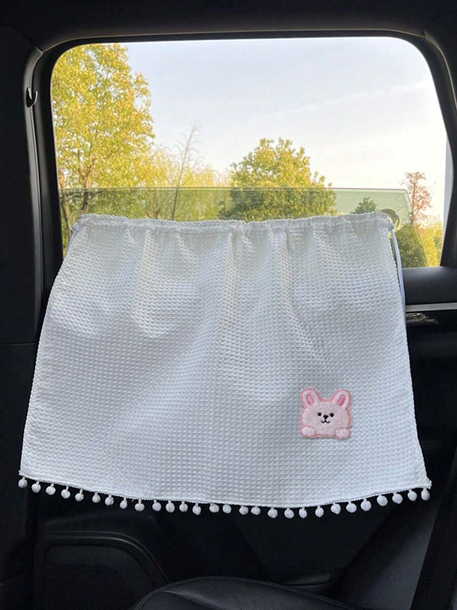 Ins Style Car Sunshade Awning, Cute Wafer Grid Car Sun Protection ...