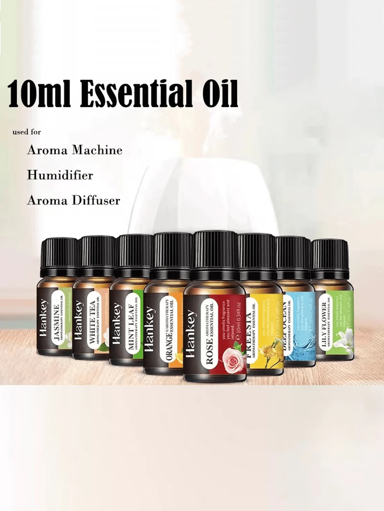 4pcs 10ml Aromatherapy Essential Oil, Water Soluble Aroma Supplement ...