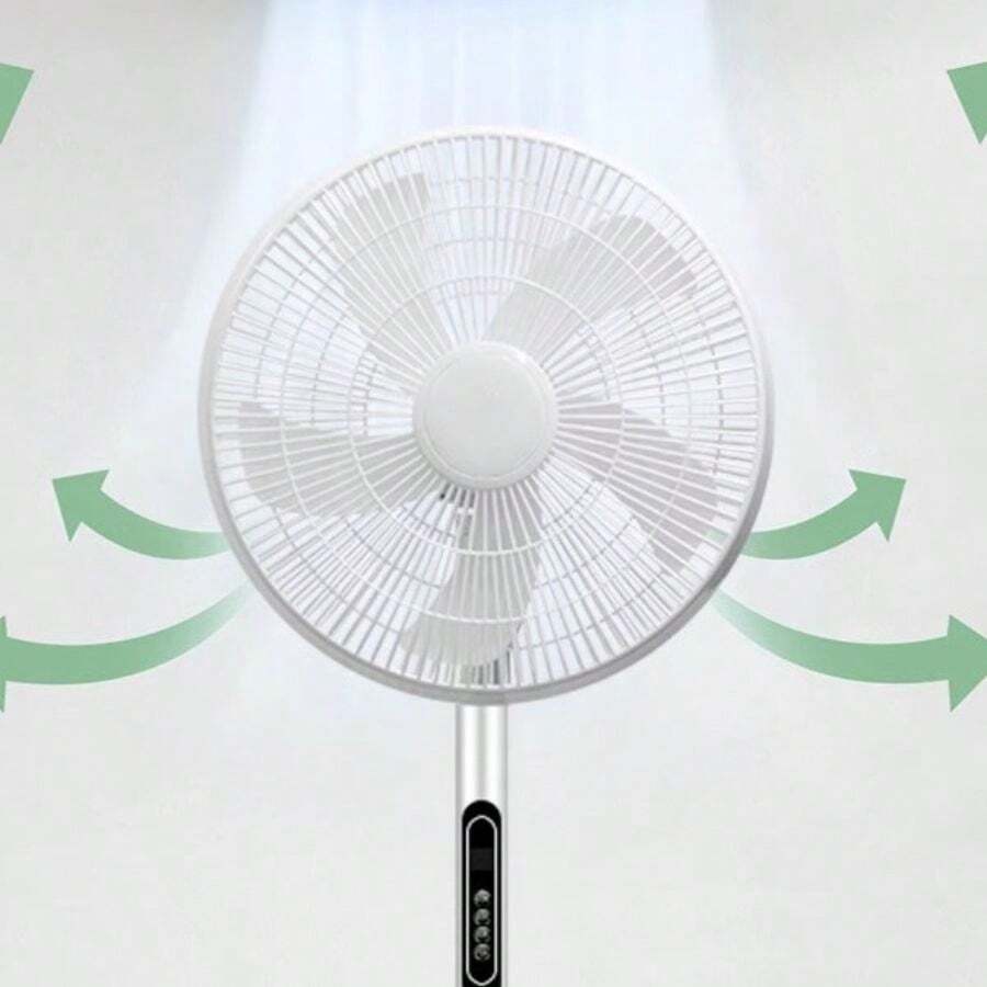 Vertical Fan With Remote Silent DC Motor White Fan Vibrating Base ...