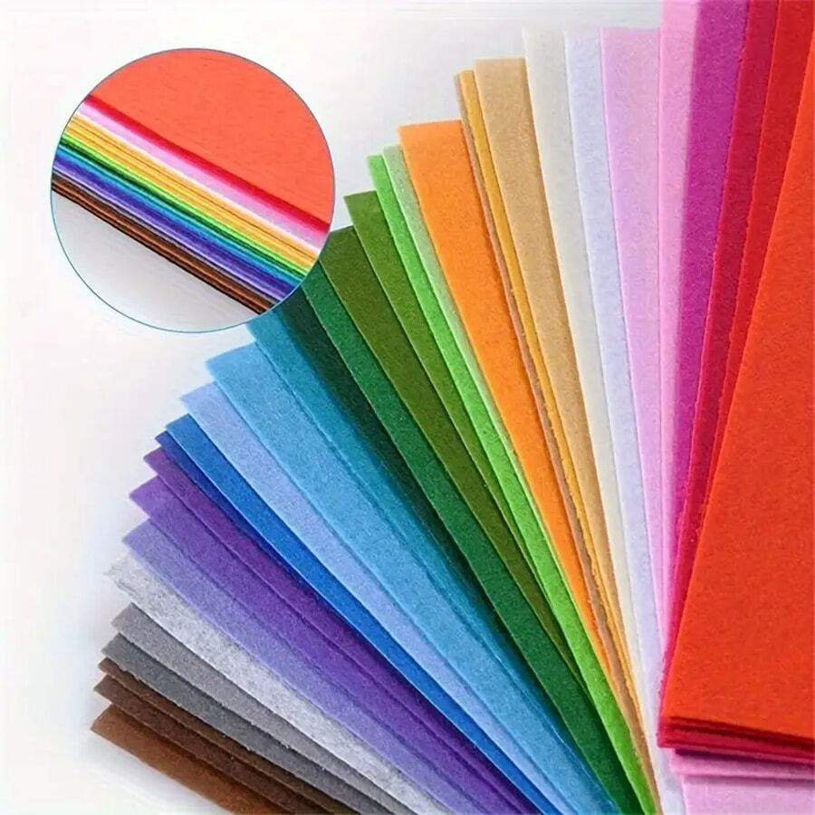 40PCS Mixed Color 40 Color Felt Fabric Sheet, Handmade DIY Process ...