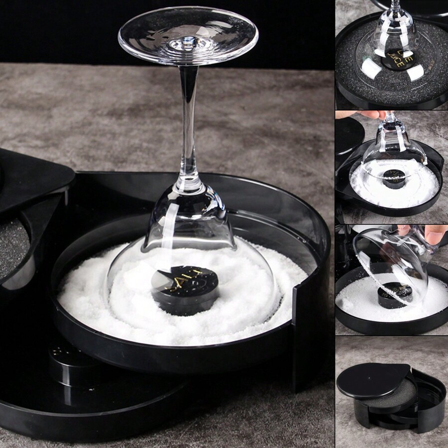 Salt Rimmer Set 3-Tier Foldable Bar Glass Rimmer Set For Cocktails With ...