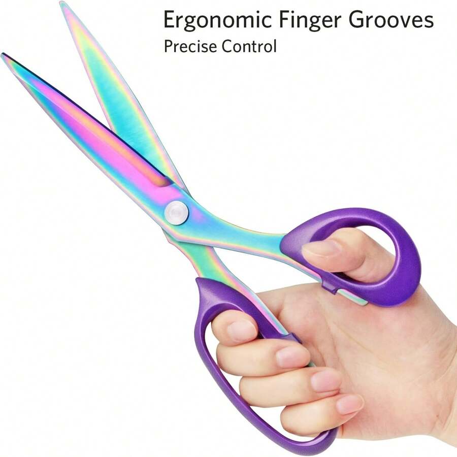 1pc Titanium Coated Heavy Duty Sewing Scissors - Multi-Purpose Shears ...