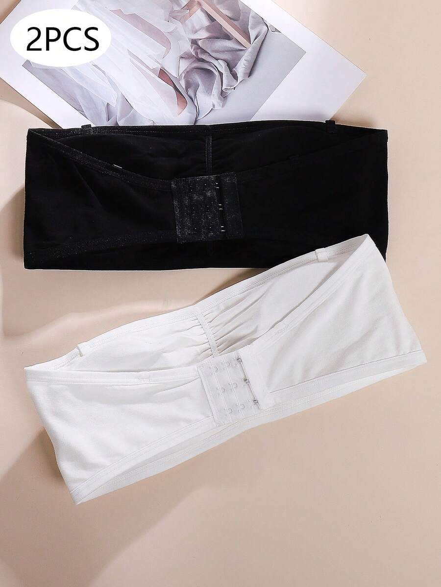 Seamless Push-Up Strapless Bra With Anti-Slip Design And Ruched Detail ...