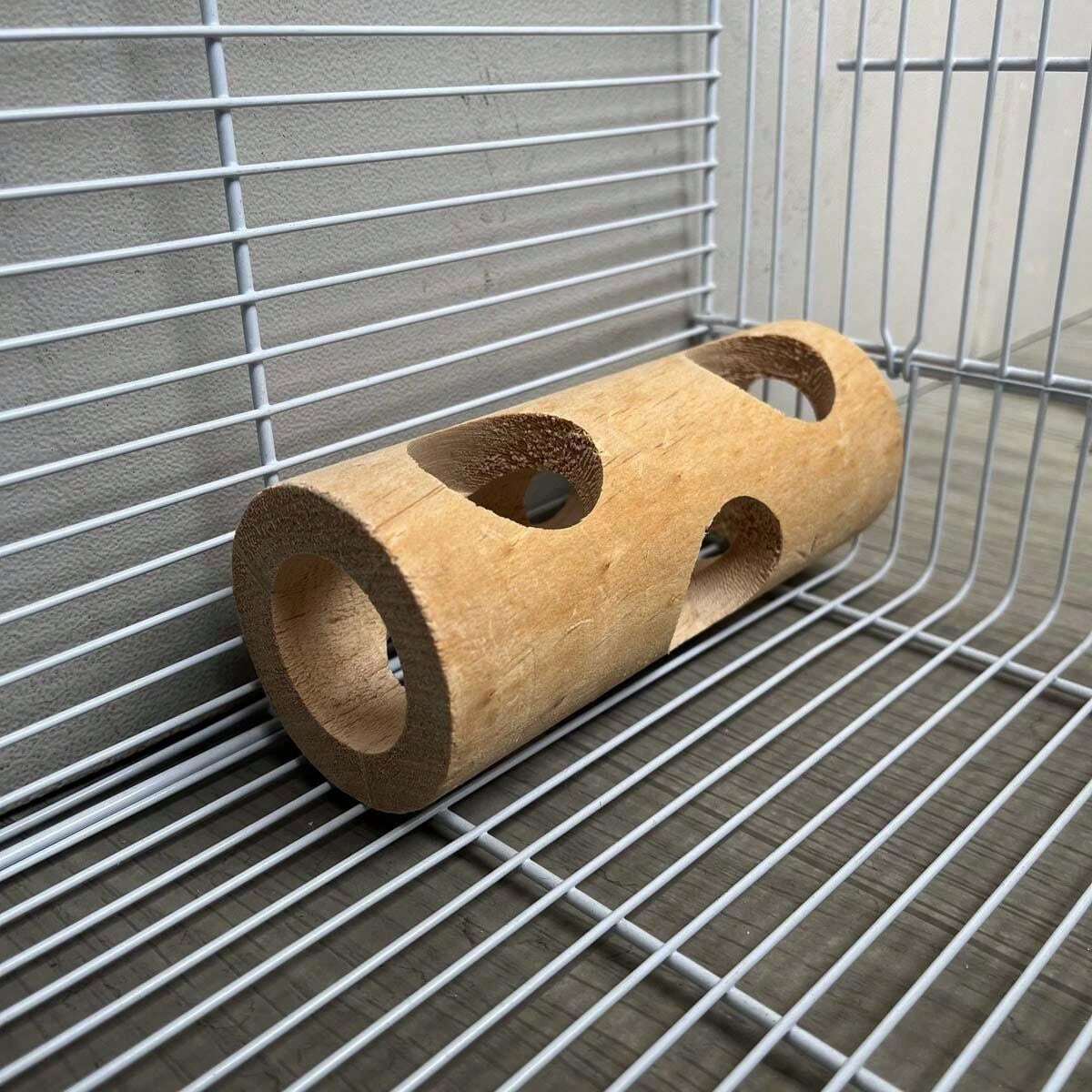 Wooden Hamster Tree Trunk Tunnel And Maze Cage Decor For Entertainment ...