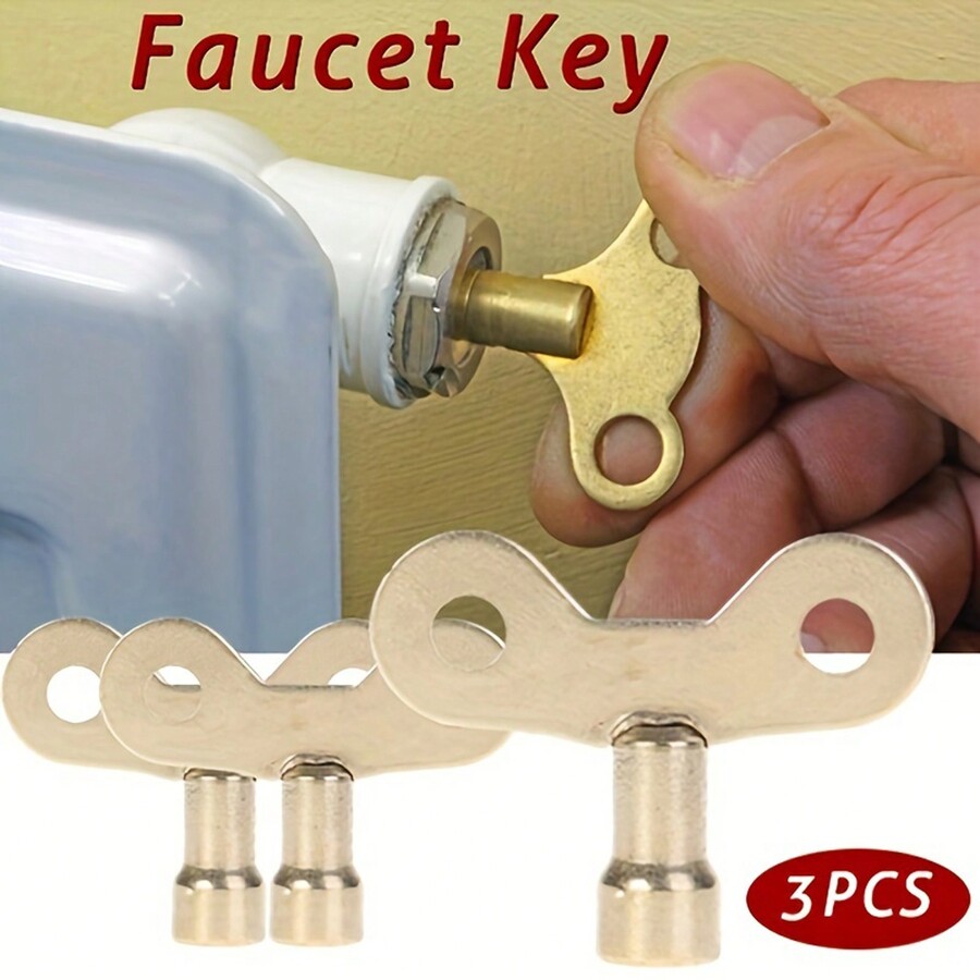 3pcs Quick Open Faucet Key With Lock - Easy And Convenient Tool For ...