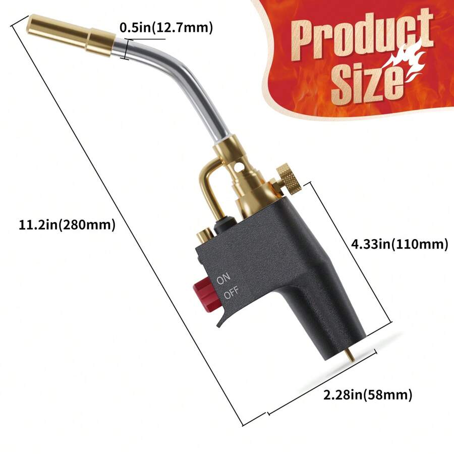 Propane Torch Head High Intensity Mapp Gas Torch Kit Map Pro Trigger