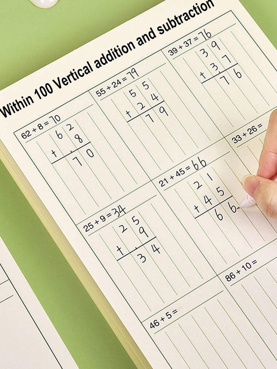 2 Books/Set, Addition And Subtraction Vertical Mathematical Workbooks ...