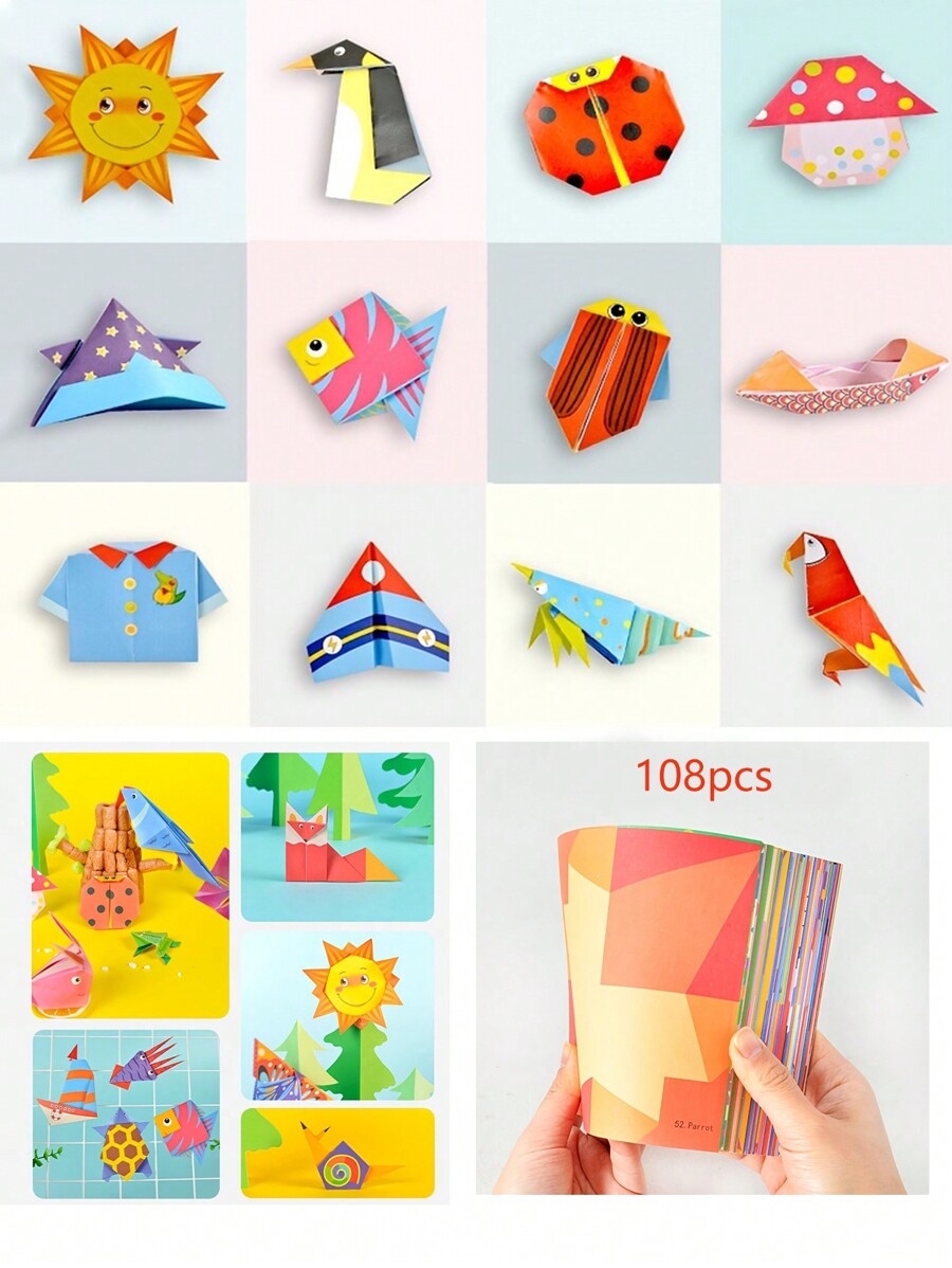 Cute Hibiscus Fun Origami For Kids, With 3d Colored Folding Maps ...