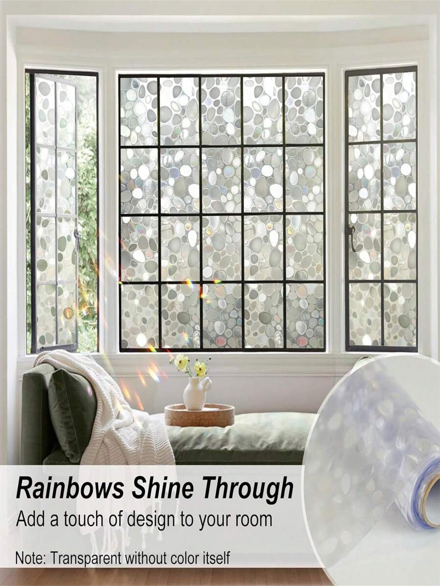 Window Privacy Film Rainbow Window Clings Decorative, Static Cling ...