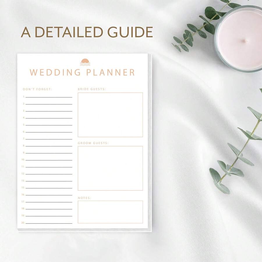 1pc Wedding Planner Notepad- Planning Book And Organizer Include Don't ...