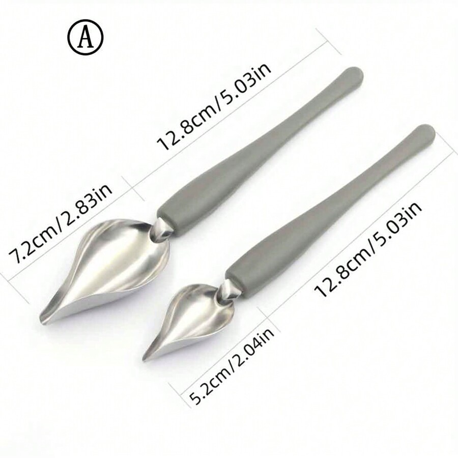 2pcs, Stainless Steel Drizzle Spoon For Cake Decorating And Baking ...