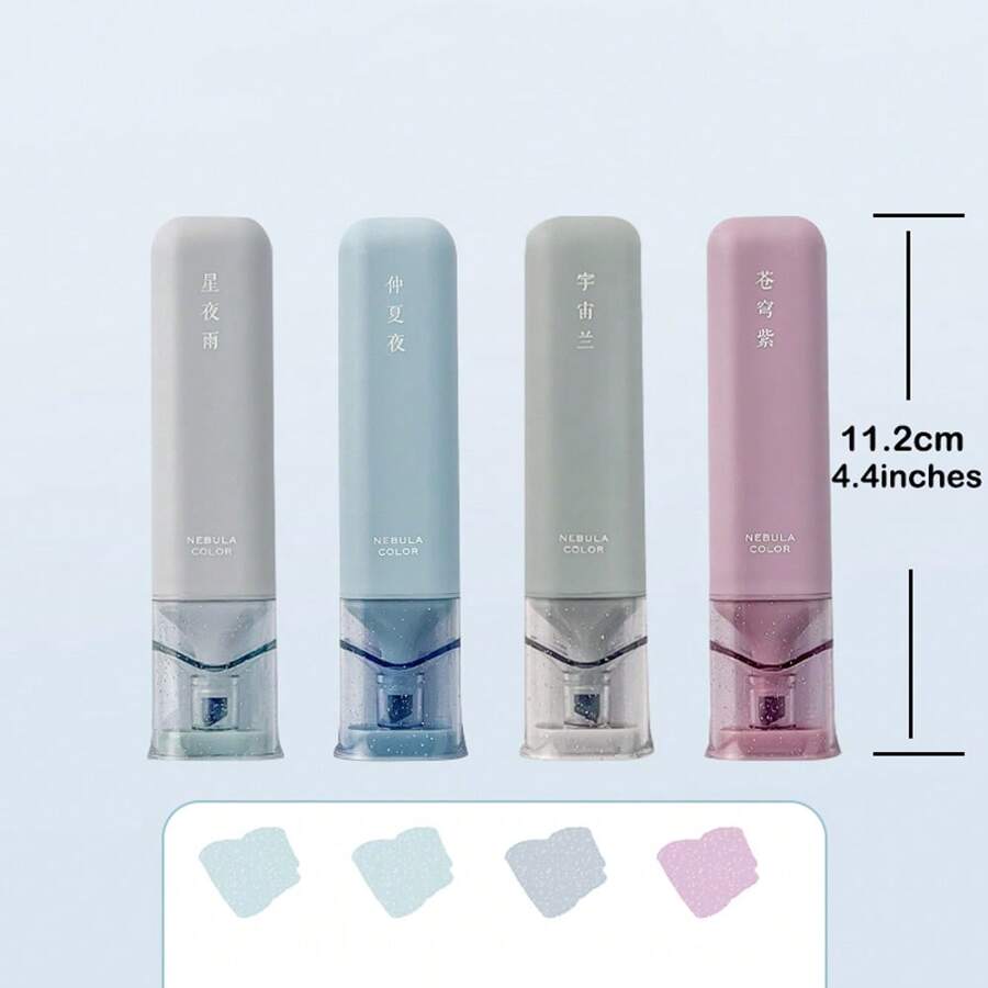 A Set Of 4pcs Glitter Highlighters Pen, Flexible Line Width And Smudge ...