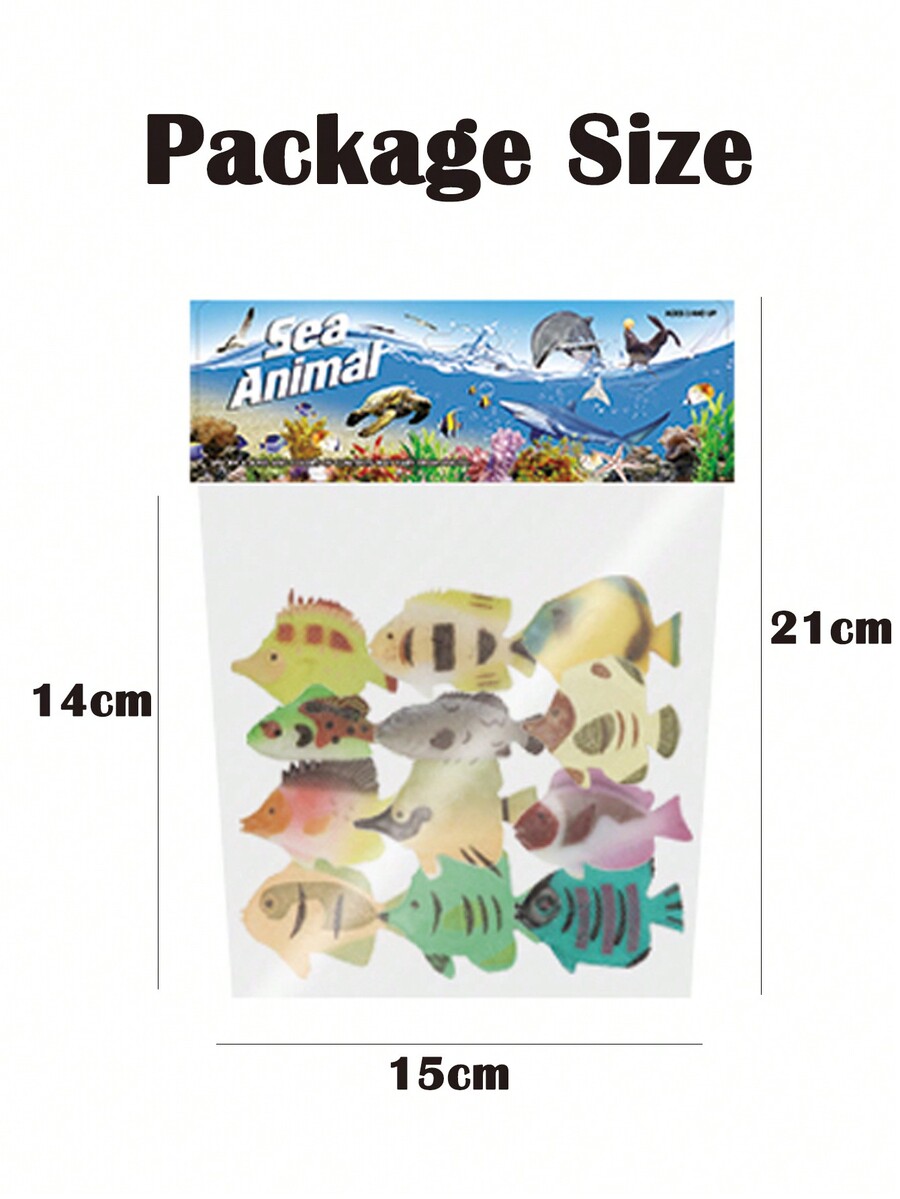 12pcs Kids' Animal Park Tropical Fish Models, Ocean Animals Aquarium ...