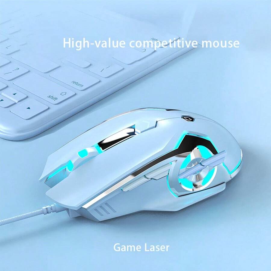 NACODEX - Electronic Sports Mechanical Mouse Wired USB Silent Game ...