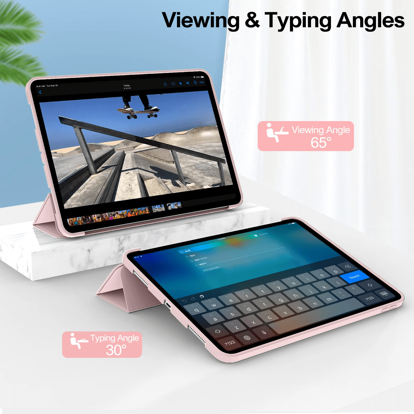 Pink Tablet Protective Case, Soft Anti-Fall Protection, Ultra-Thin ...