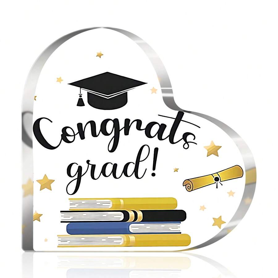 1pc Heart-Shaped Acrylic Graduation Homecoming Gift, Graduation ...