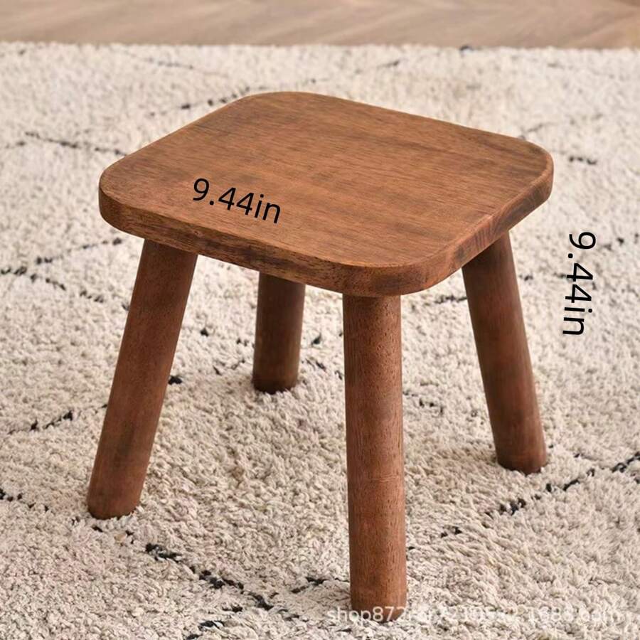 1pc Solid Wood Small Stool, Low Stool, Wooden Tea Table, Small Bench ...