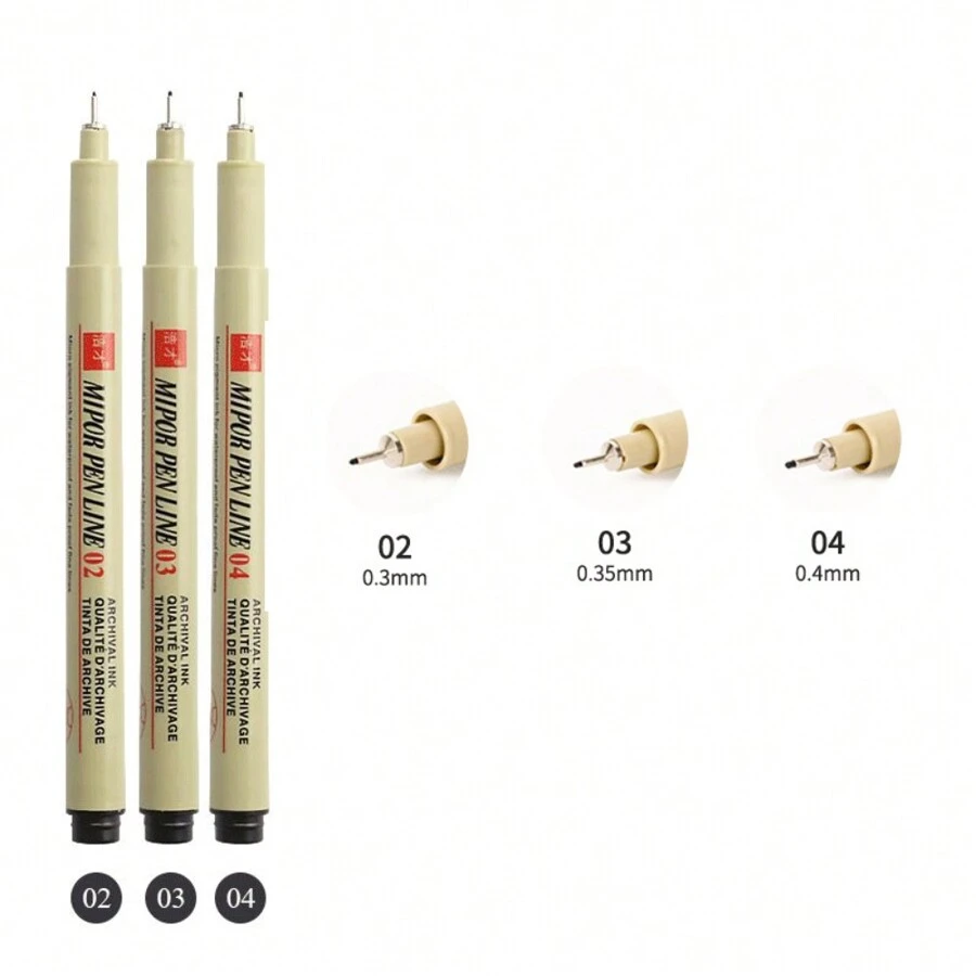 3 Sets Fine Tip Micro-Pen Drawing Pens With Waterproof Archival Ink ...