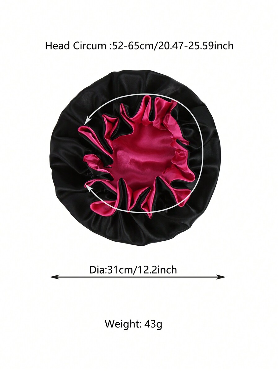 1pc Two Tone Satin Hat Silk Bonnet Satin Bonnet | SHEIN USA