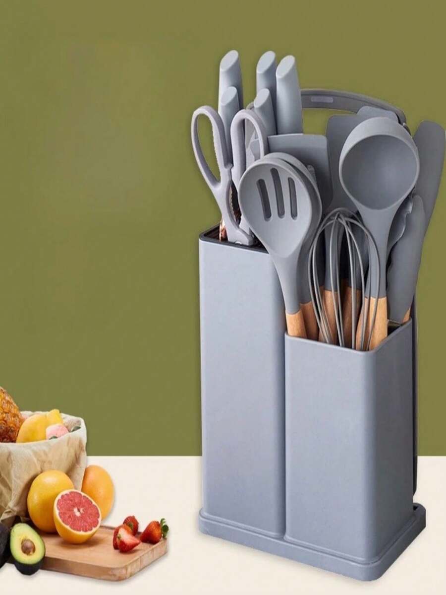 Complete Kit Luxury Kitchen Utensils Set 19 Pieces With Silicone Board ...