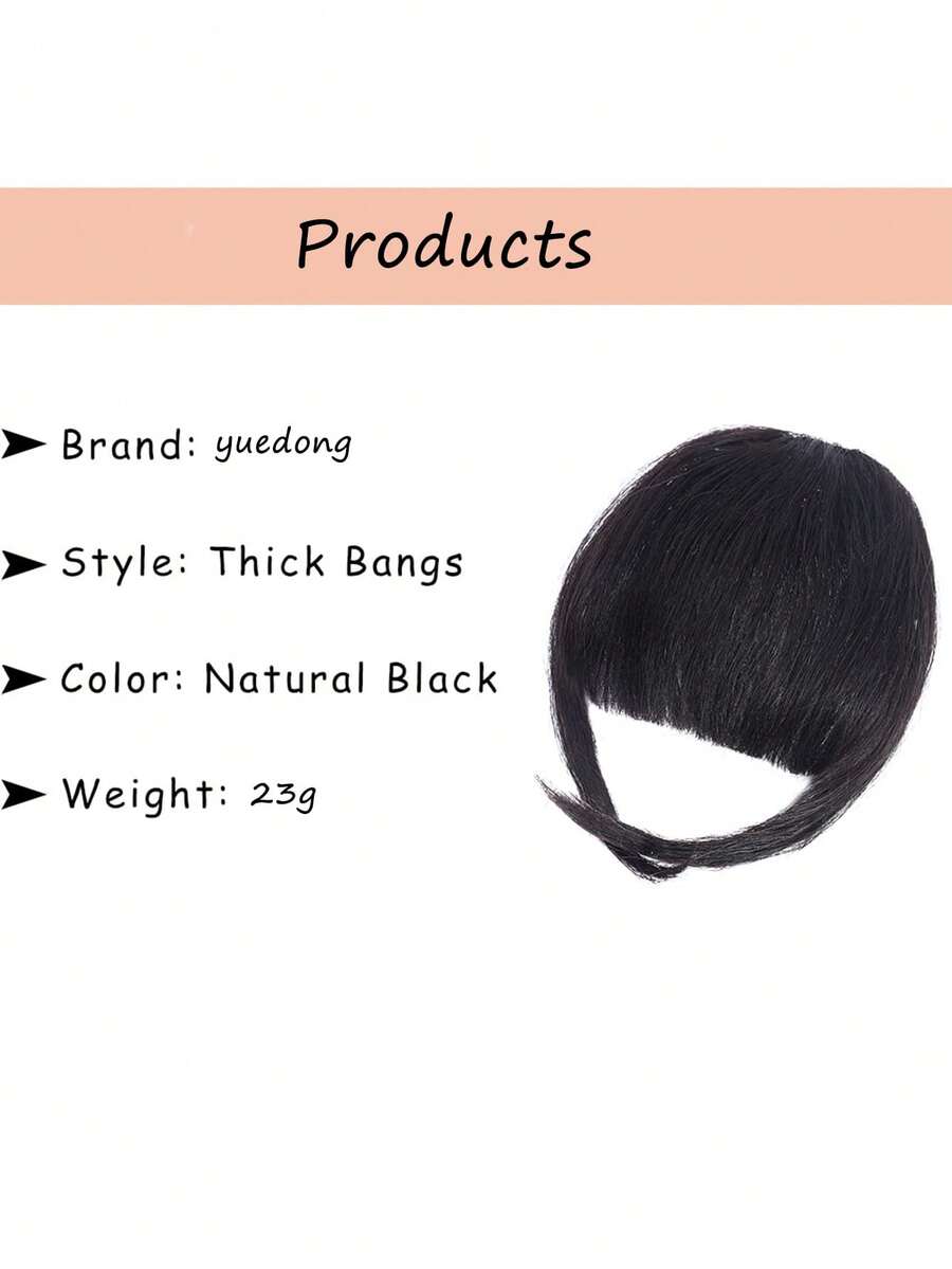 Sideburns, Bangs, 's Synthetic 8-Inch Short Twisted Straight Bangs ...