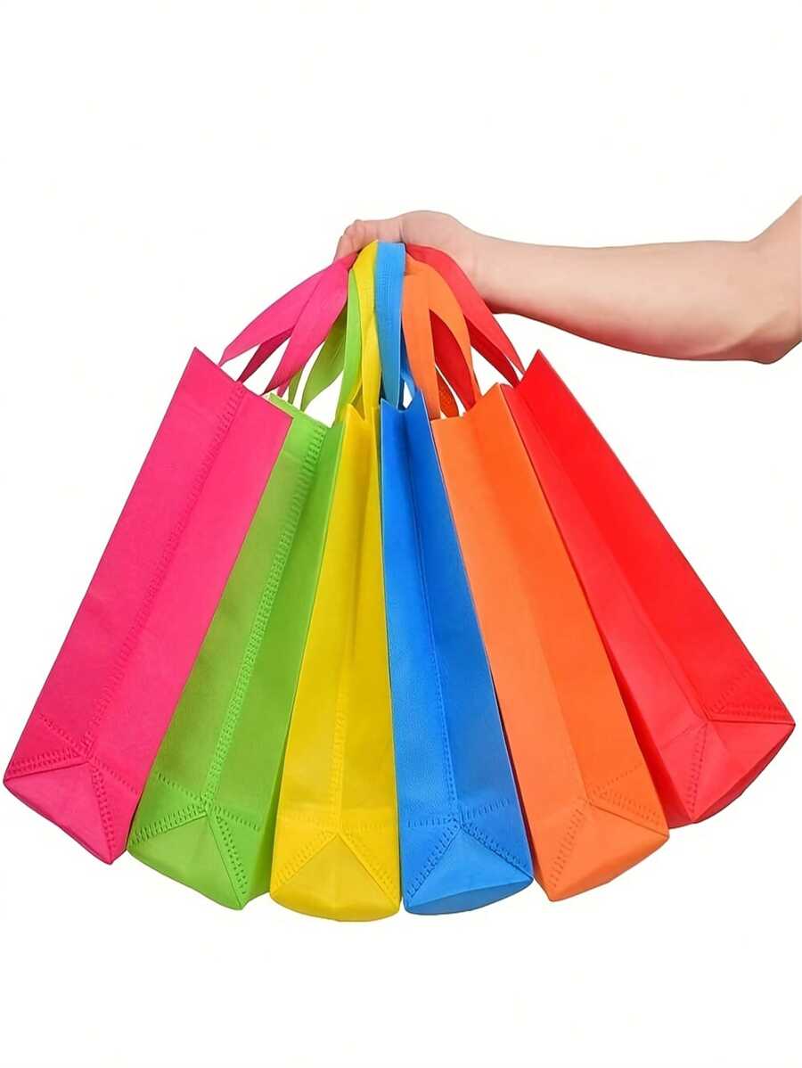 10 piezas, bolsa de fiesta reutilizable no tejida, bolsas de mano a ...