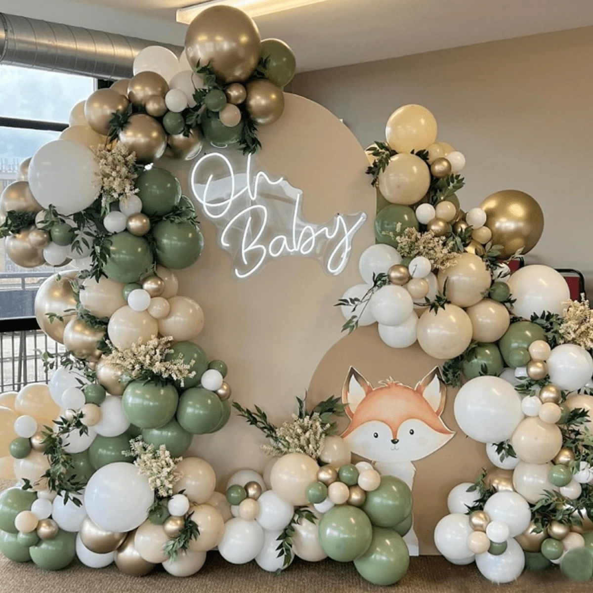 105 Pieces, Sandy Cream White Cocoa Balloon Arch Kit, Perfect Birthday ...