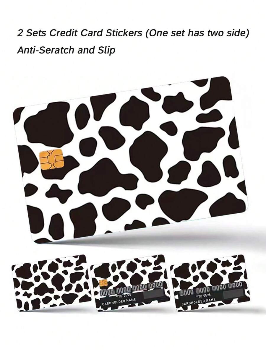 2 Sets Credit Card Stickers (One Set Has Two Side) No Residue Anti-Slip ...