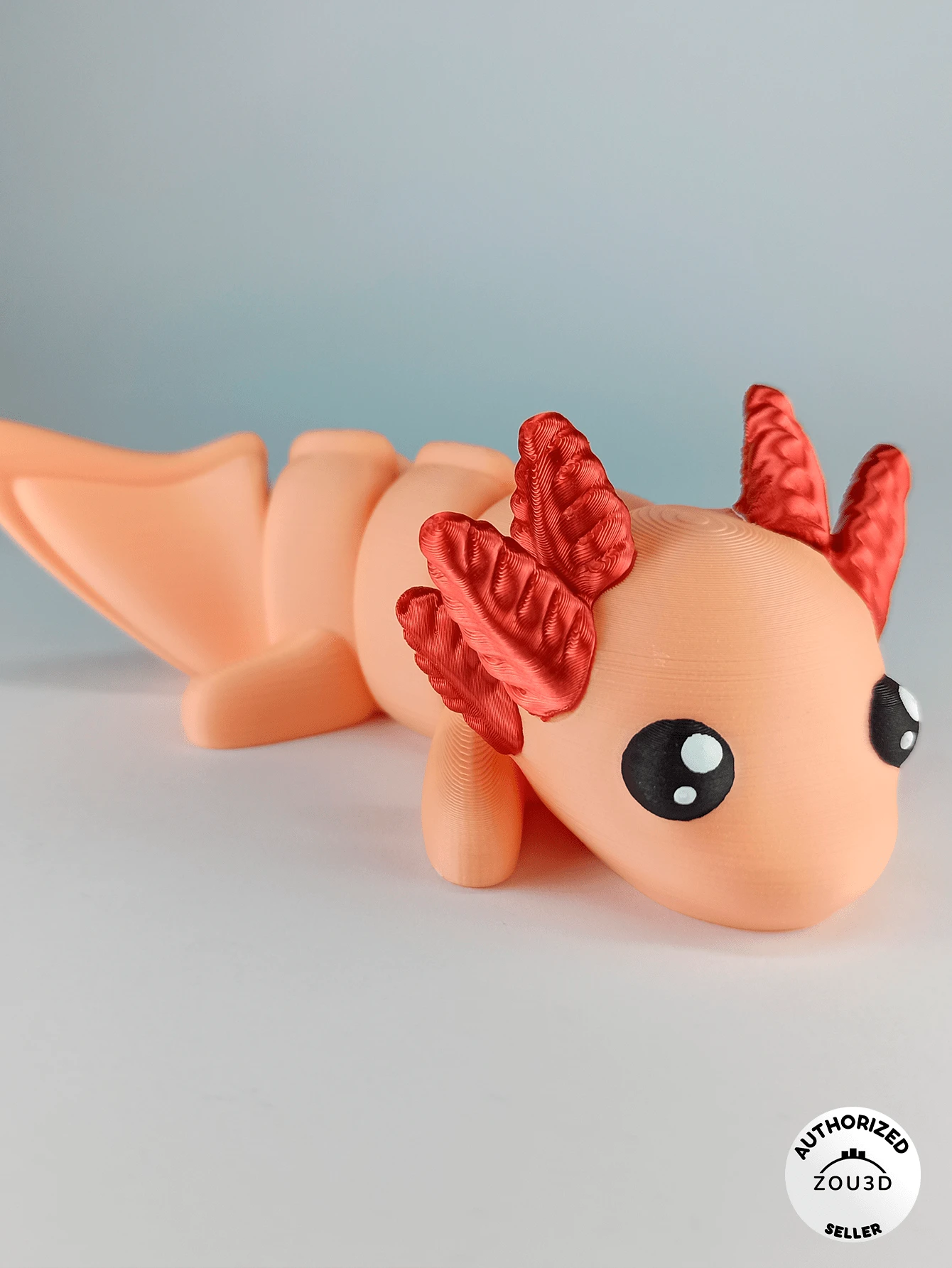 Flexible Baby Axolotl Toy Figure Baby Axolotl Articulated Axolotl Room ...