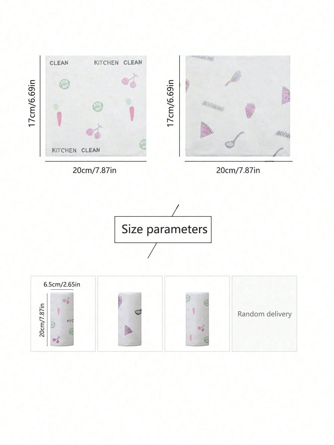 1pc Disposable Rags, 50 Pieces/Roll Kitchen Cleaning Cloths, Washable ...