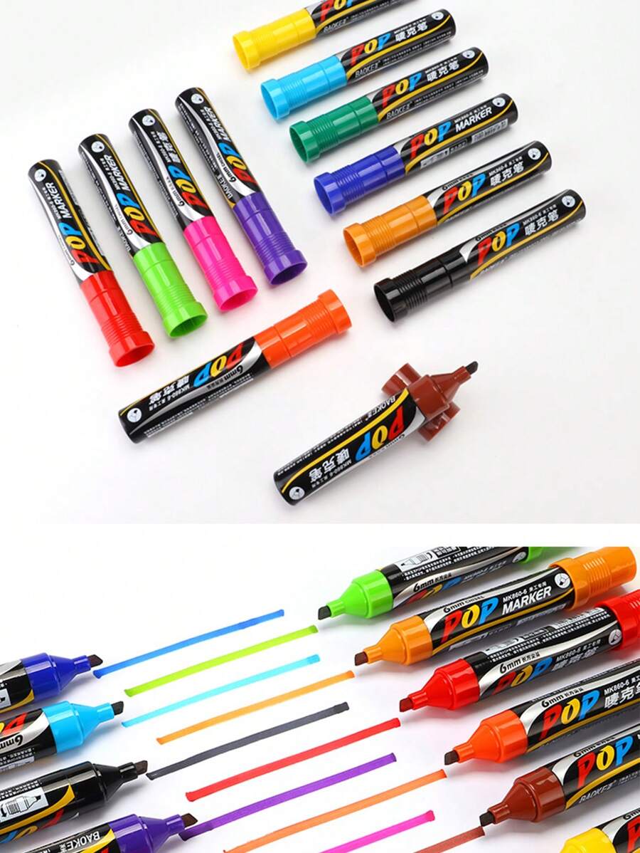 Pop Marker Pen, Refillable, Suitable For Advertising, Student Poster ...