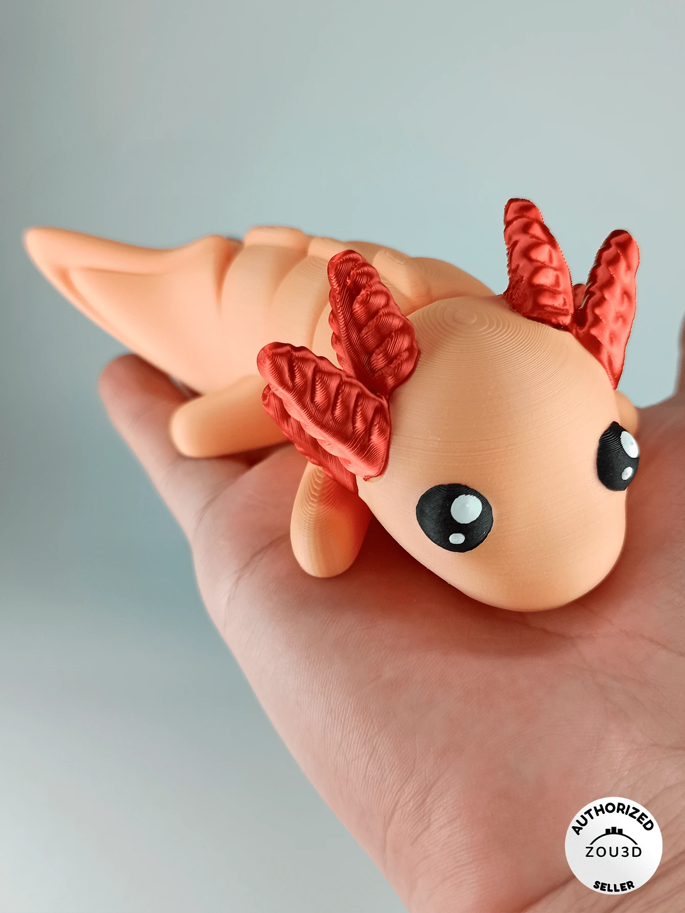 Flexible Baby Axolotl Toy Figure Baby Axolotl Articulated Axolotl Room ...