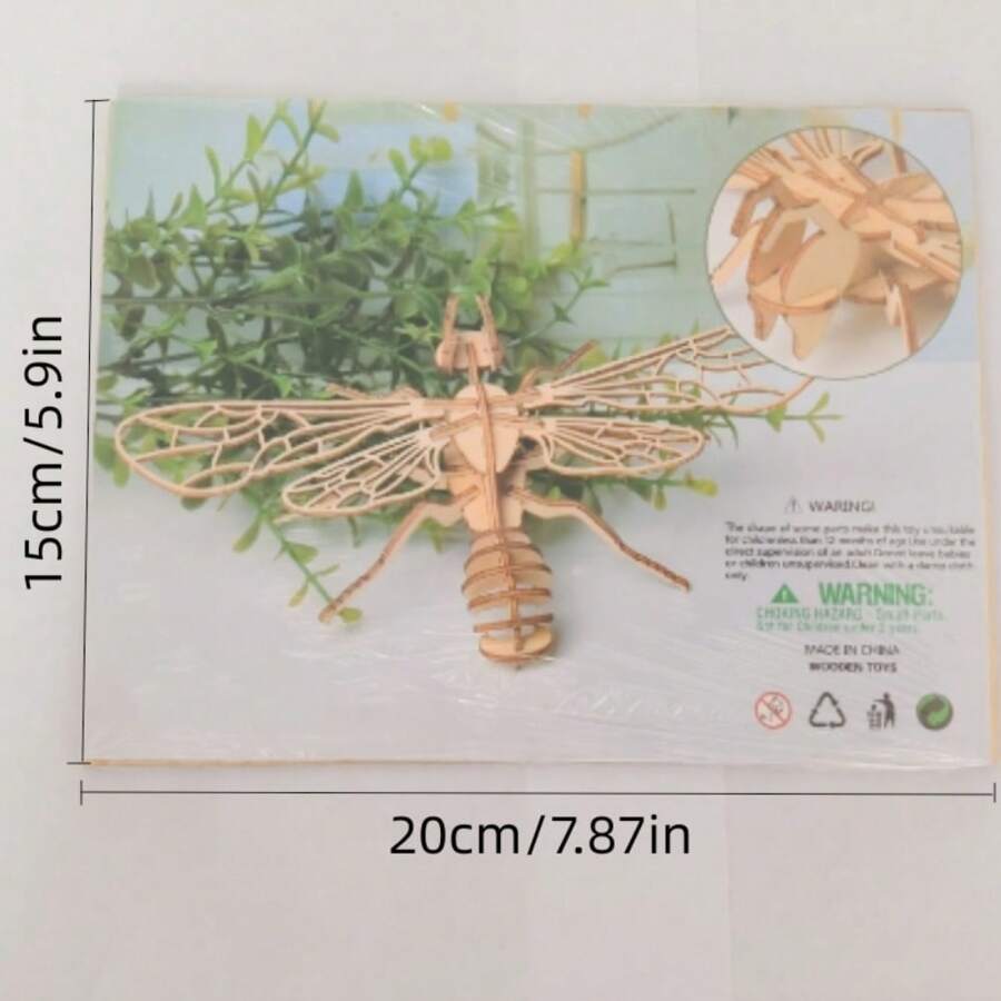 3D Wooden Insect Puzzle Animal Skeleton Assembly Model Puzzle - DIY ...