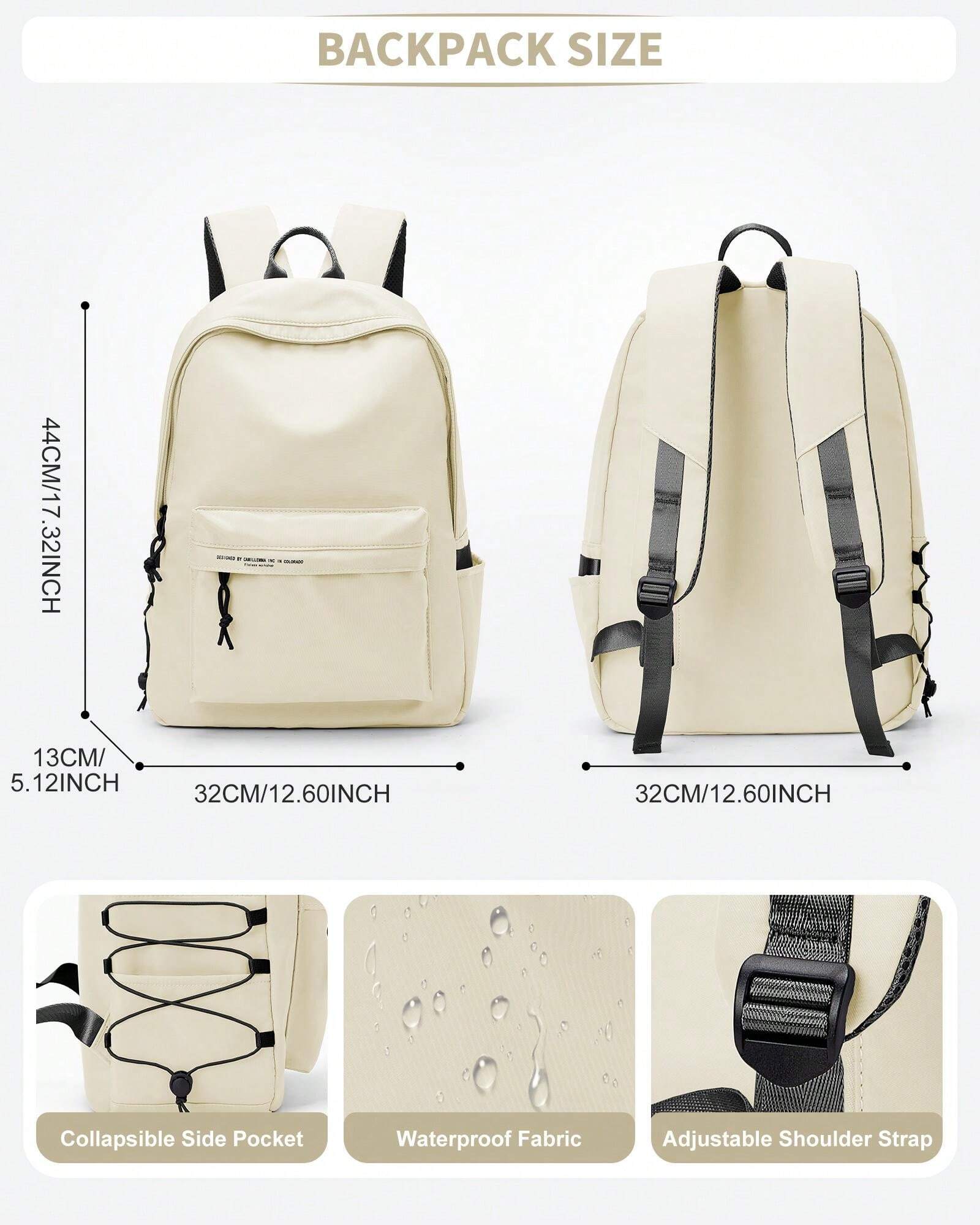 Leichter Laptop-Rucksack, lässiger Schulrucksack für Frauen, Mädchen ...