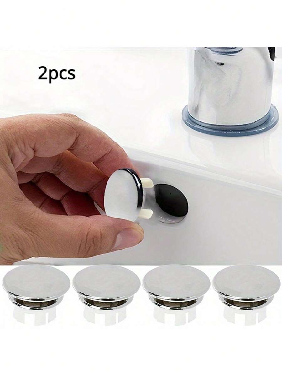 2pcs Plastic Sink Hole Overflow Cover For Kitchen, Bathroom, Basin ...
