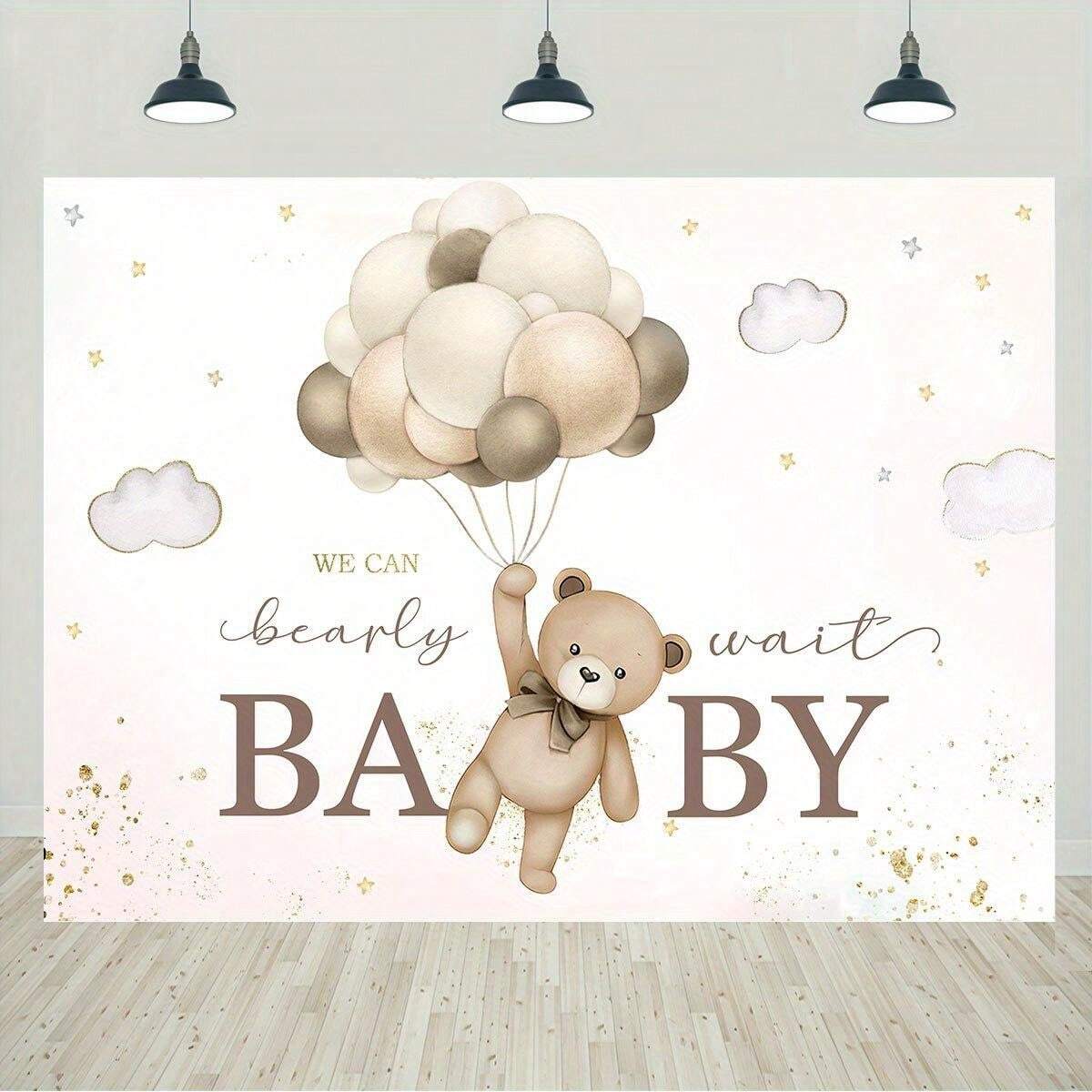 1pc 5x3ft We Can Bearly Wait Party Backdrop - Perfect For Gender ...