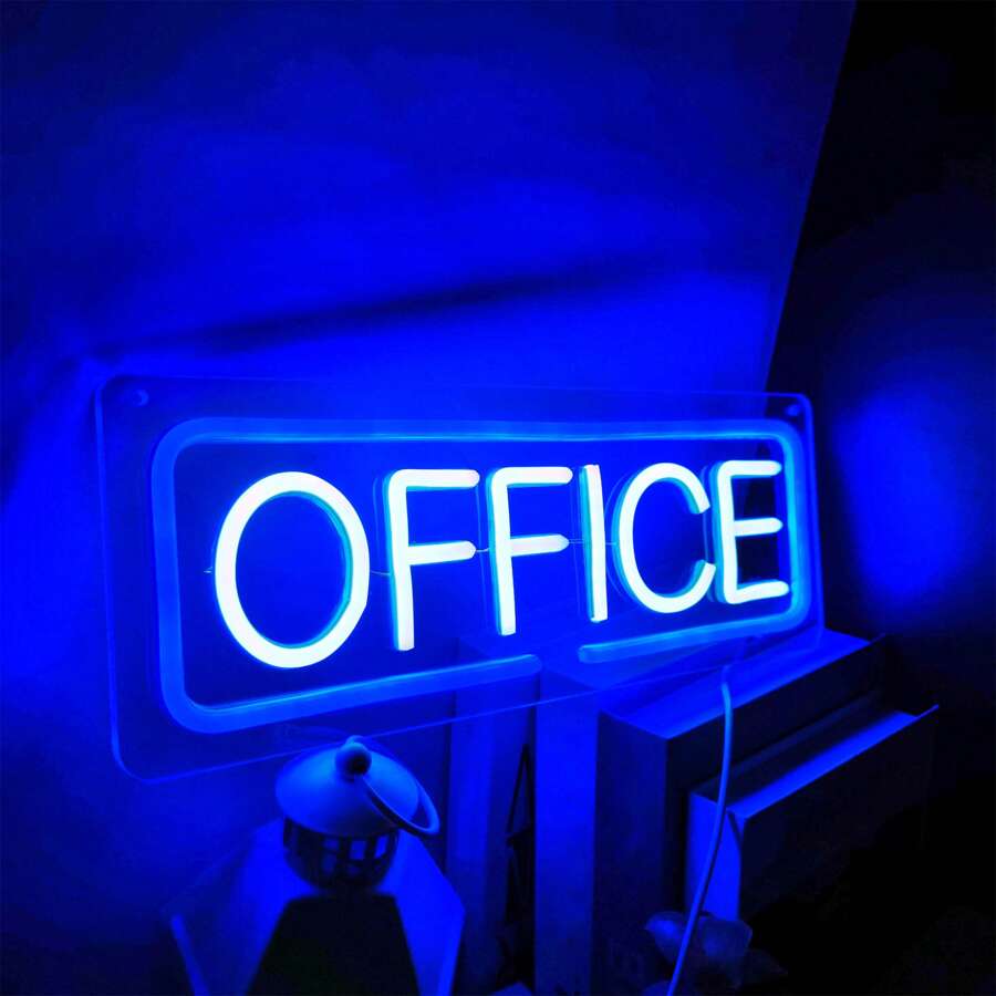 LED Office Signs For Business, Neon Open Sign, Bright Electric Light Up ...