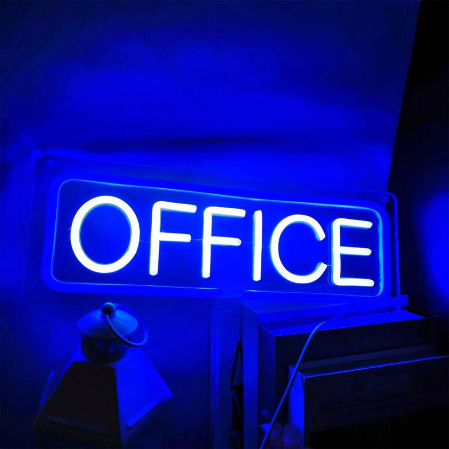 LED Office Signs For Business, Neon Open Sign, Bright Electric Light Up ...