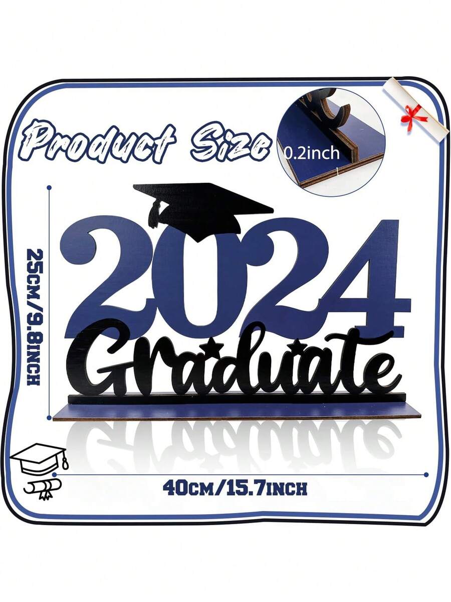 Graduation Party Decorations 2024 Graduation Table Wooden Centerpieces ...