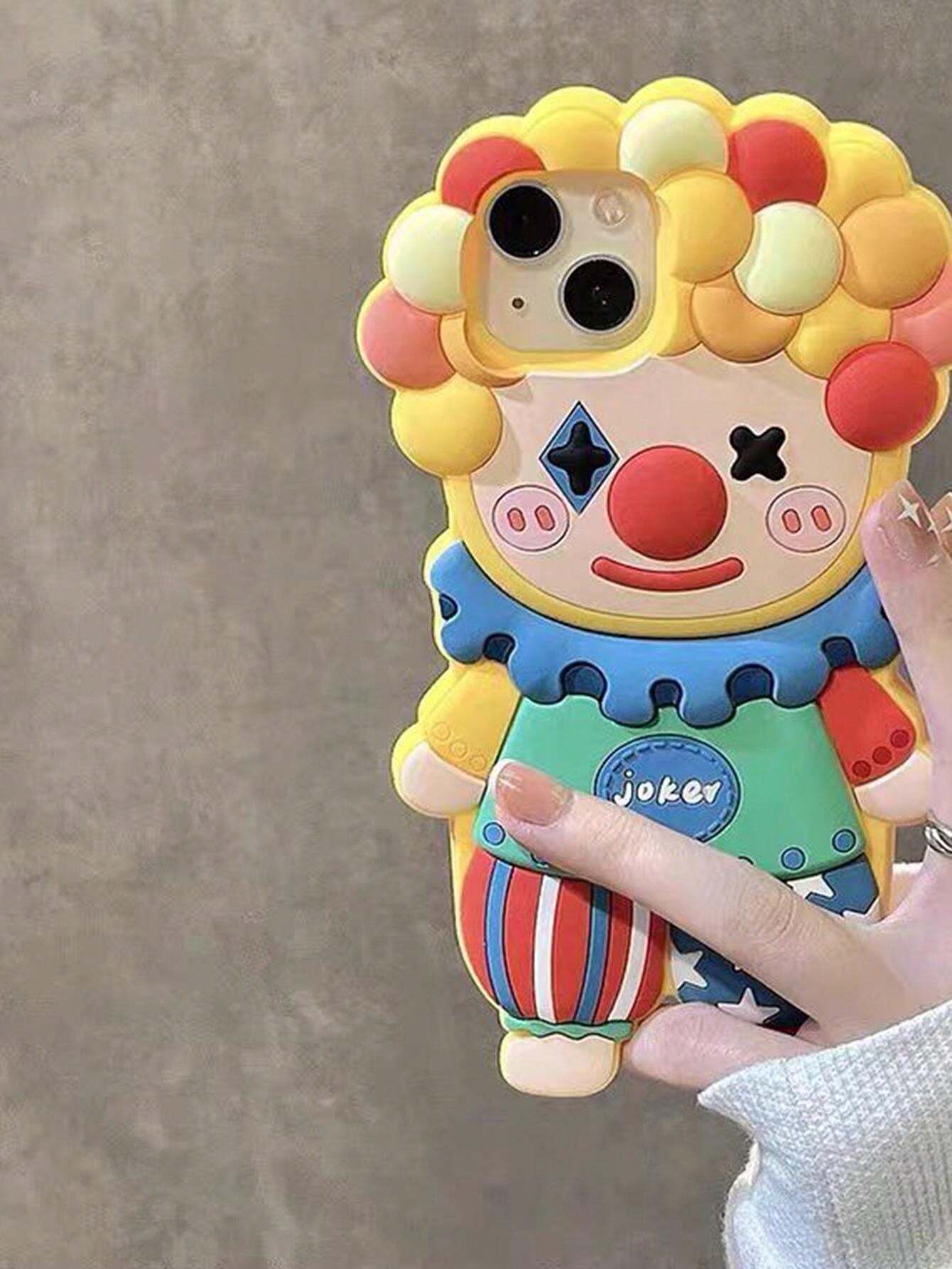 New Fun 3d Clown Design Silicone Phone Case Anti-Fingerprint Full ...