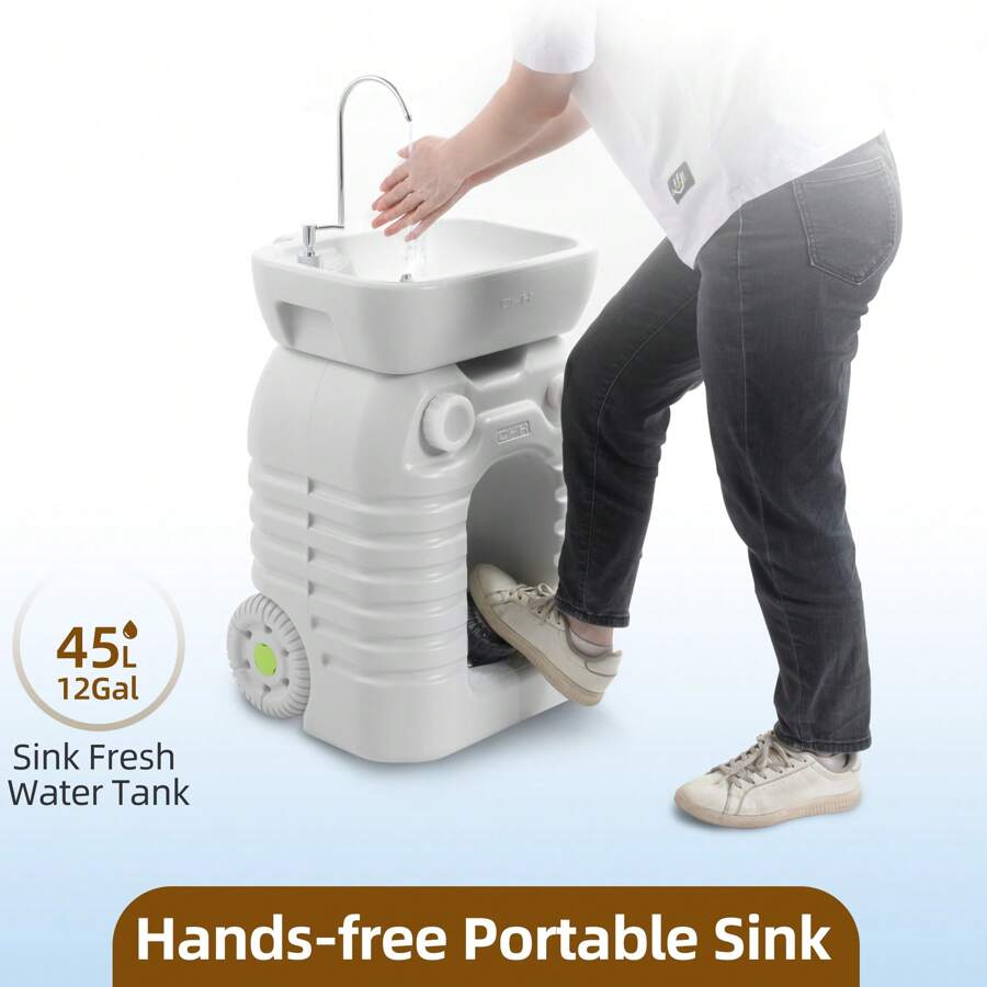 YITAHOME 45 L Outdoor Camping Portable Wash Sink, Handwashing Station ...