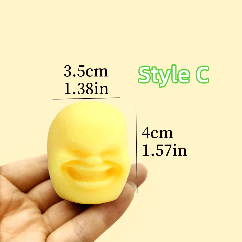 Novelty Tpr Human Face Ball Toy With Funny Facial Expression (Random ...