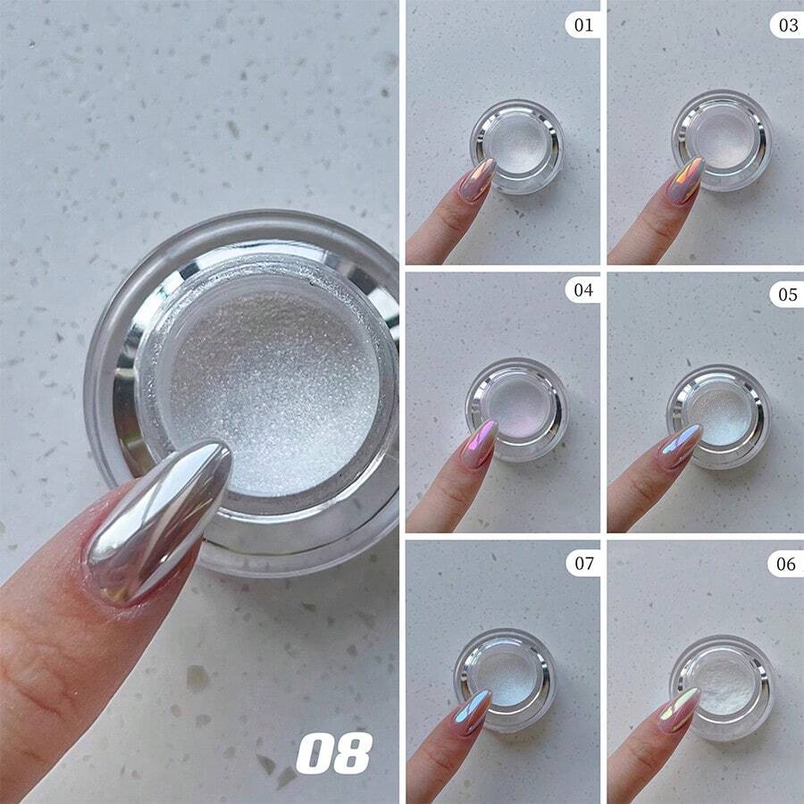 1 Bottle 0.3g Nail Art Magic Mirror Powder Sky-Themed Moonlight Powder ...