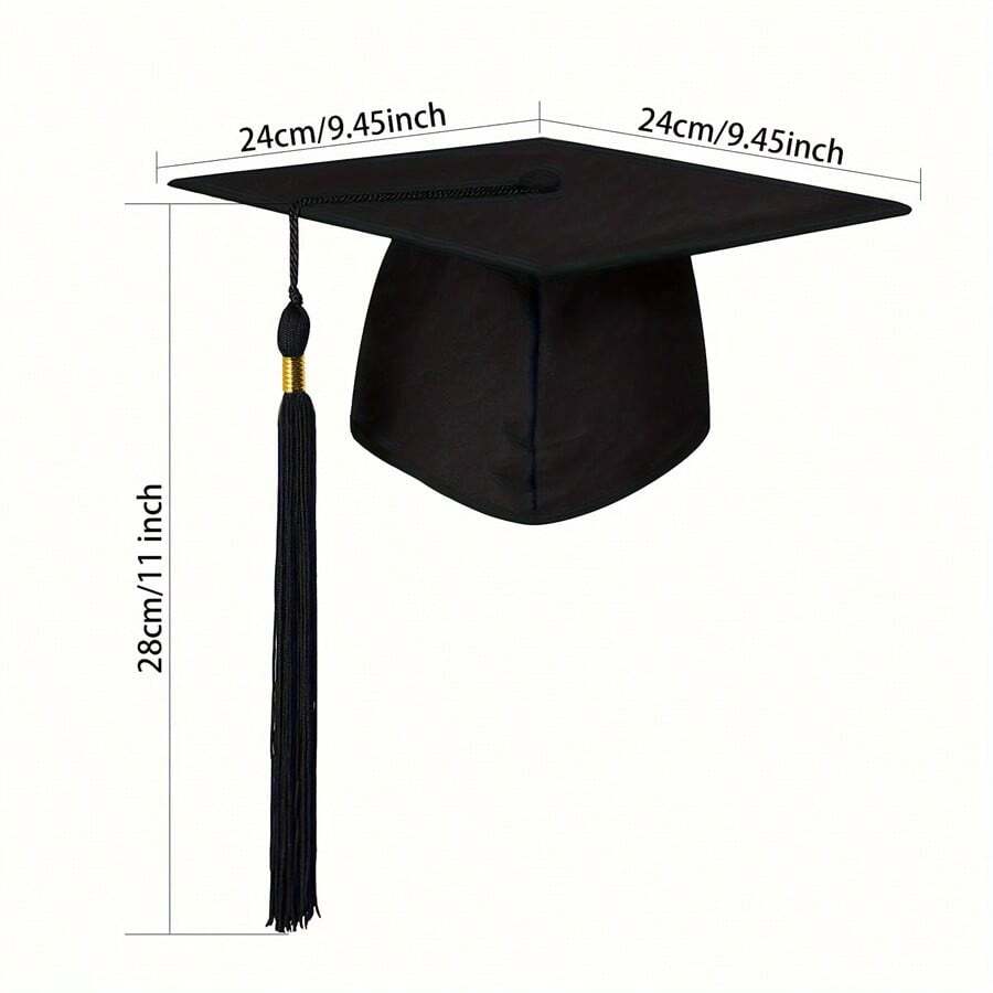 1pc Graduation Cap, Adjustable Graduation Cap, Black Graduation Cap For ...