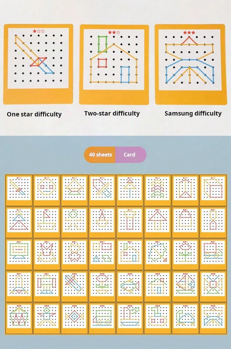 Wooden Geoboard Mathematical Manipulative Material Array Block Geo Board Geo Boards For Kids ...